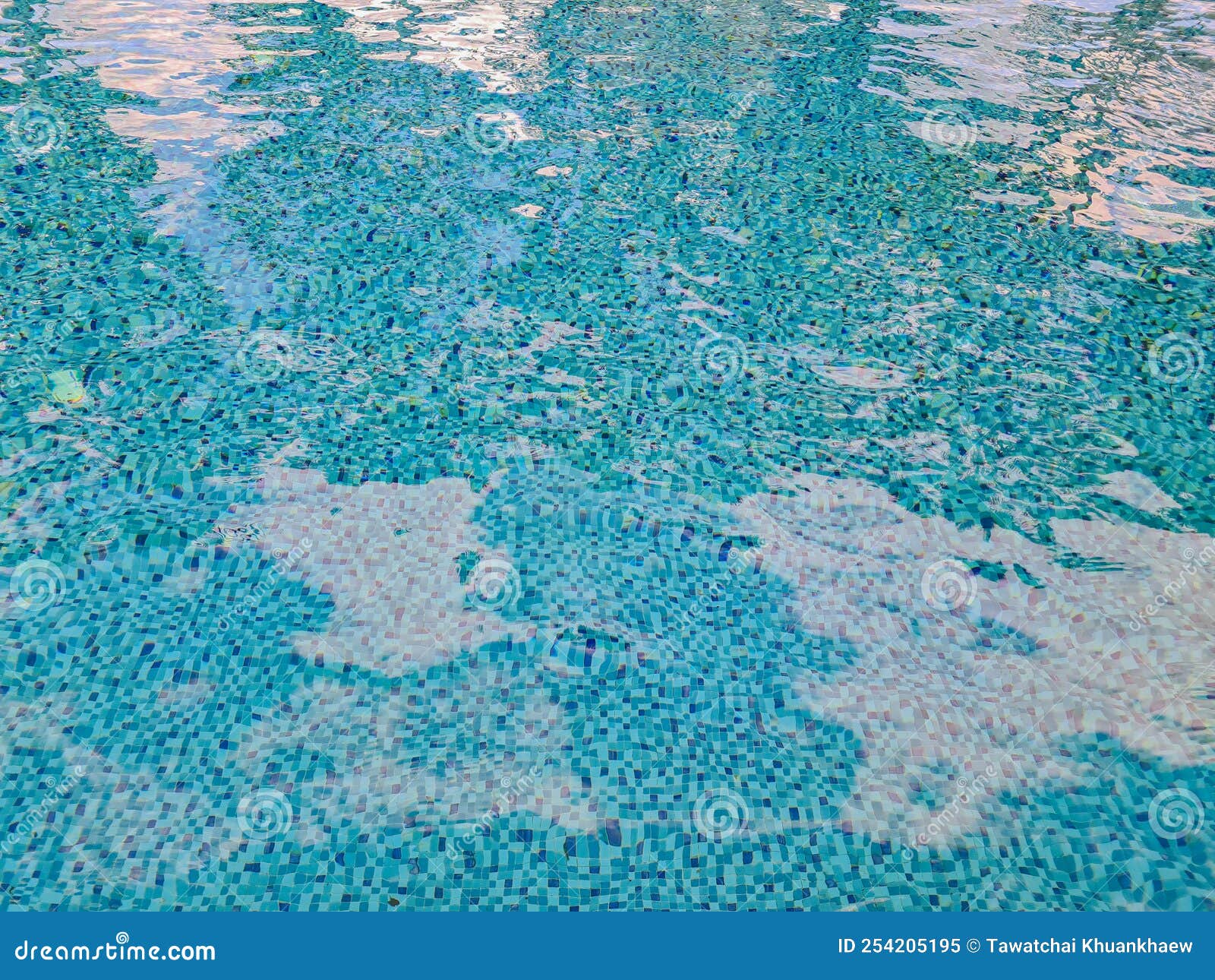 The Water Ripples in the Swimming Pool and the Pattern of the Tiled ...