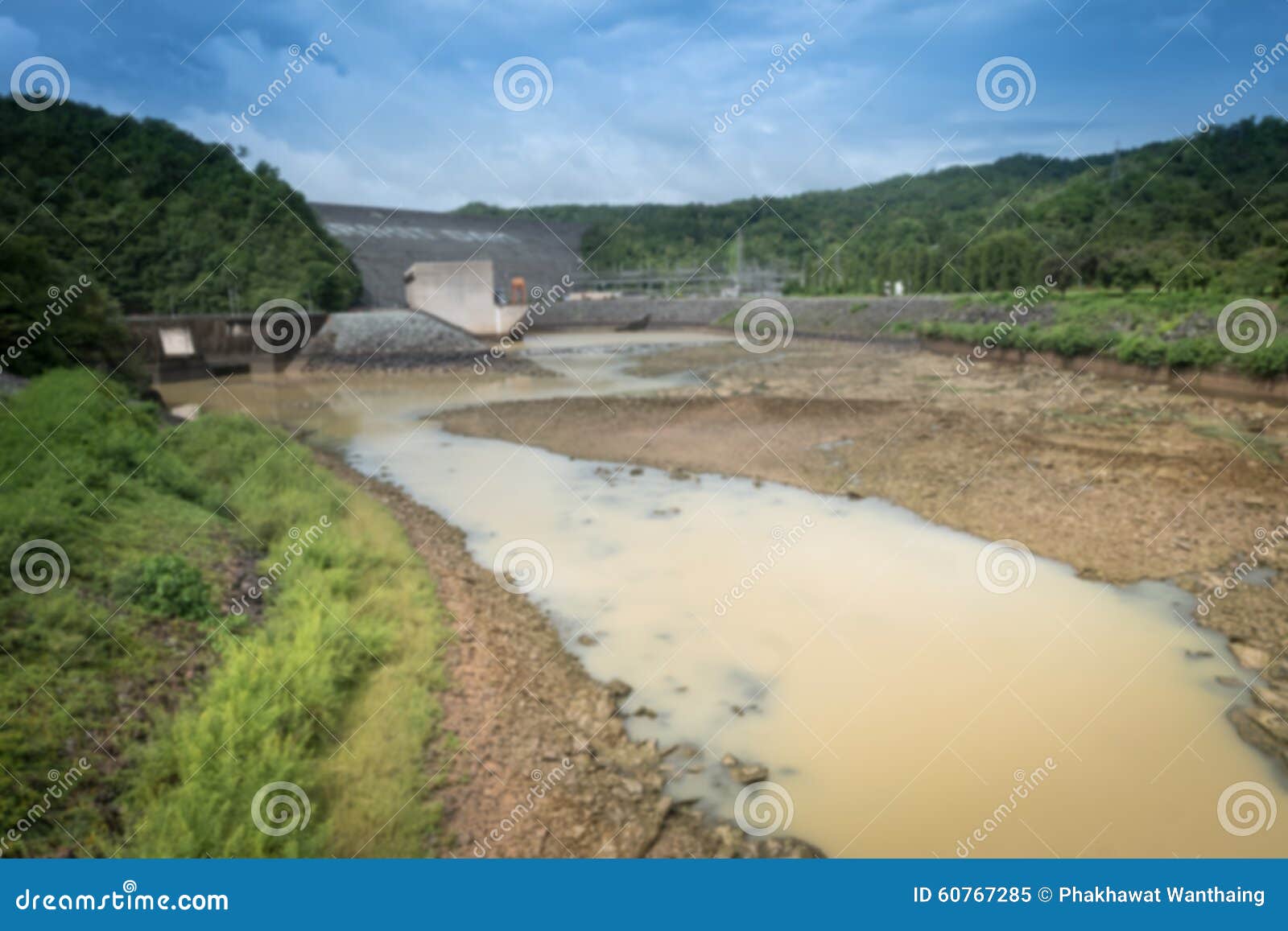 Water of River at Dam Drought Problem Stock Image - Image of sand, rock ...