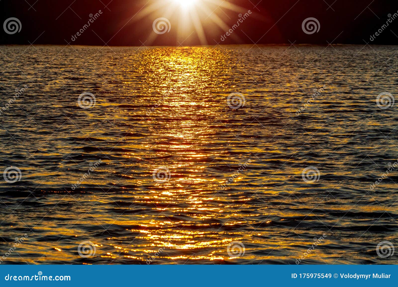 The Water of the River Reflects the Light of the Sun. River at Sunset ...