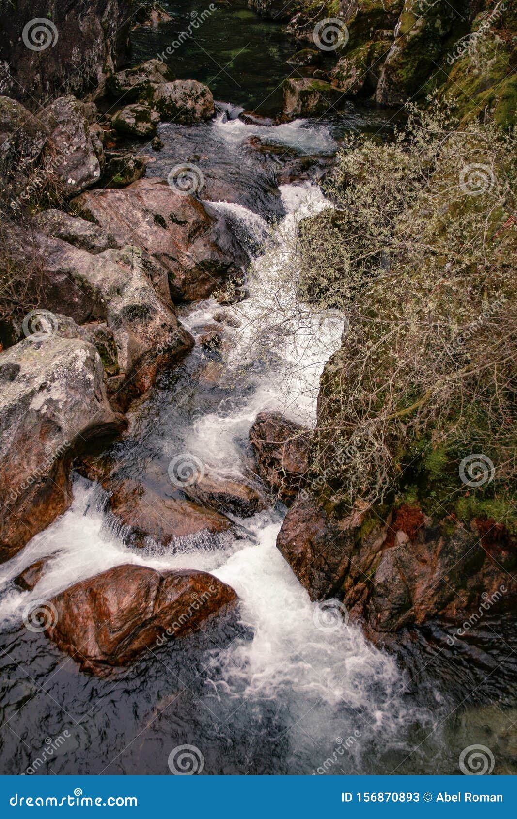 River Stream Passing between the Rocks Stock Image - Image of mountain ...