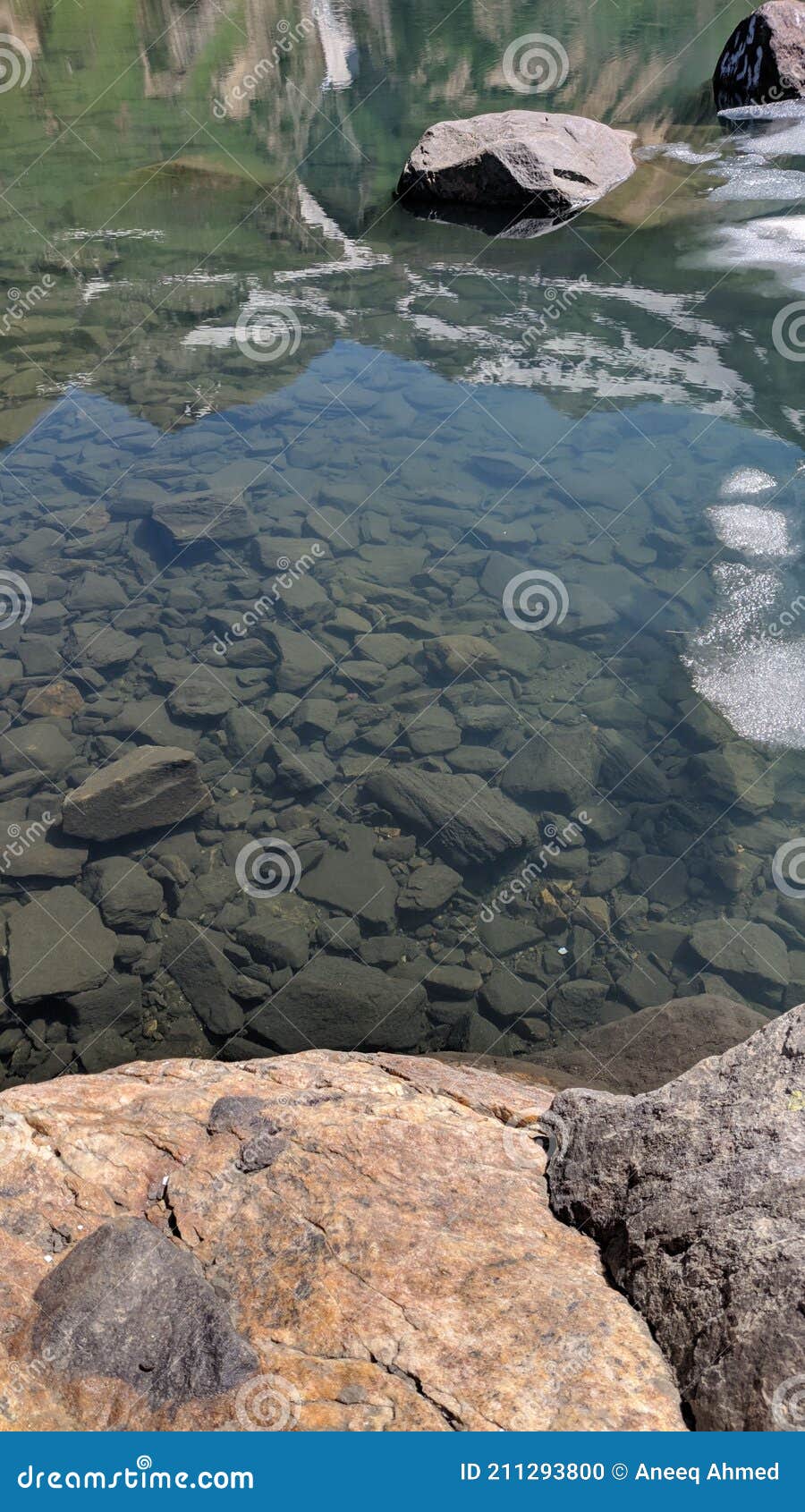 Rock in water stock photo. Image of landscape, rock - 211293800
