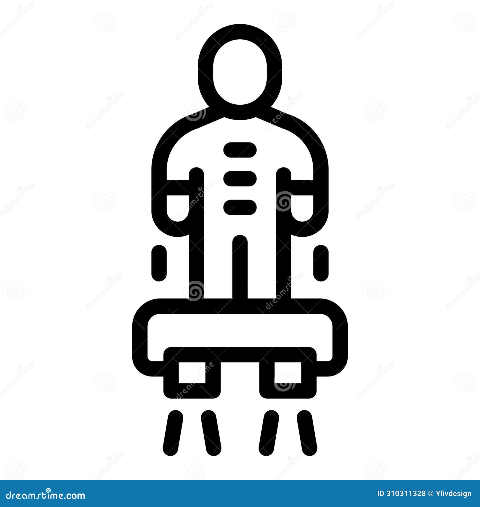Water Rocket Board Icon Outline Vector. Jetpack Hobby Apparatus Stock ...