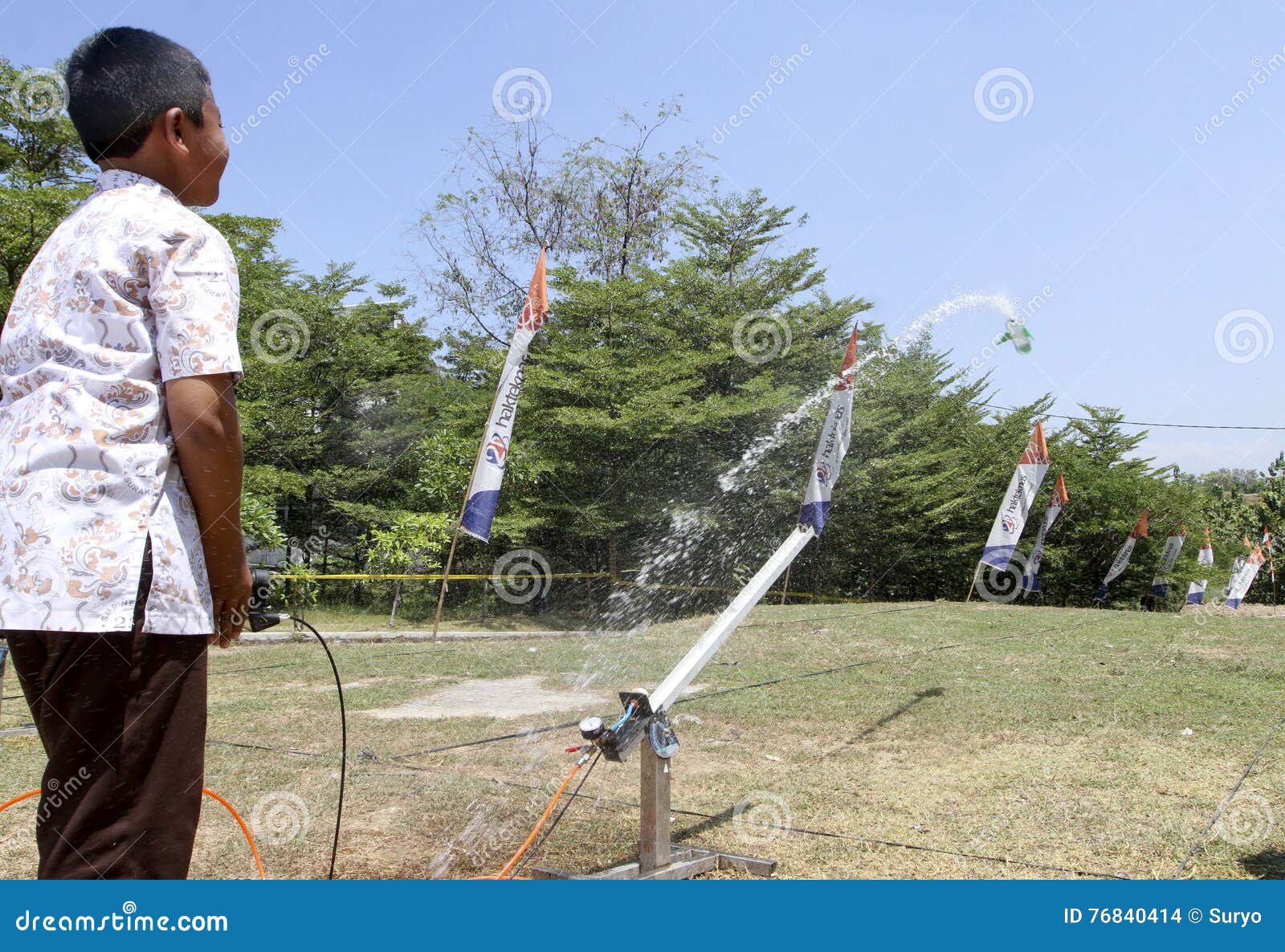 Water rocket editorial stock image. Image of rocket, city - 76840414