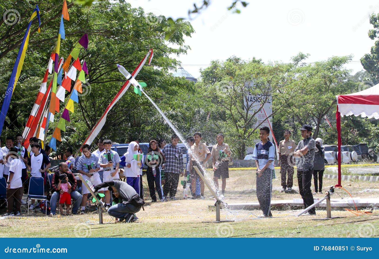 Water rocket editorial photo. Image of school, rocket - 76840851
