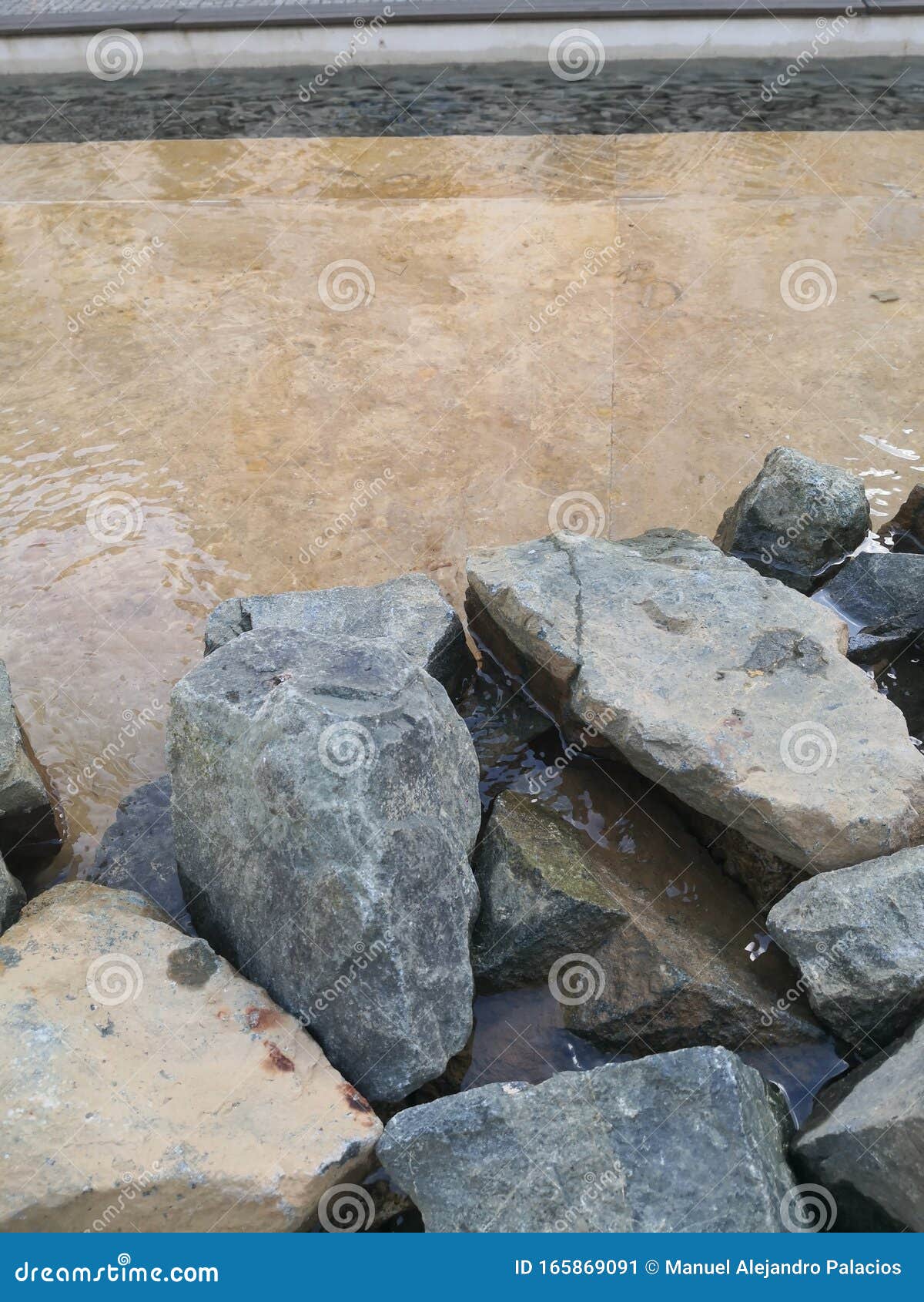 Water with Rocks, Calm Image Stock Image - Image of rain, oceanographic ...