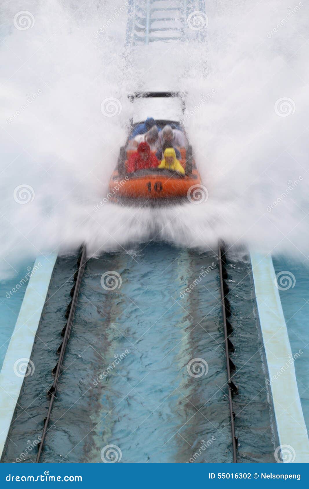 Water roller coaster stock photo. Image of leisure, boat - 55016302