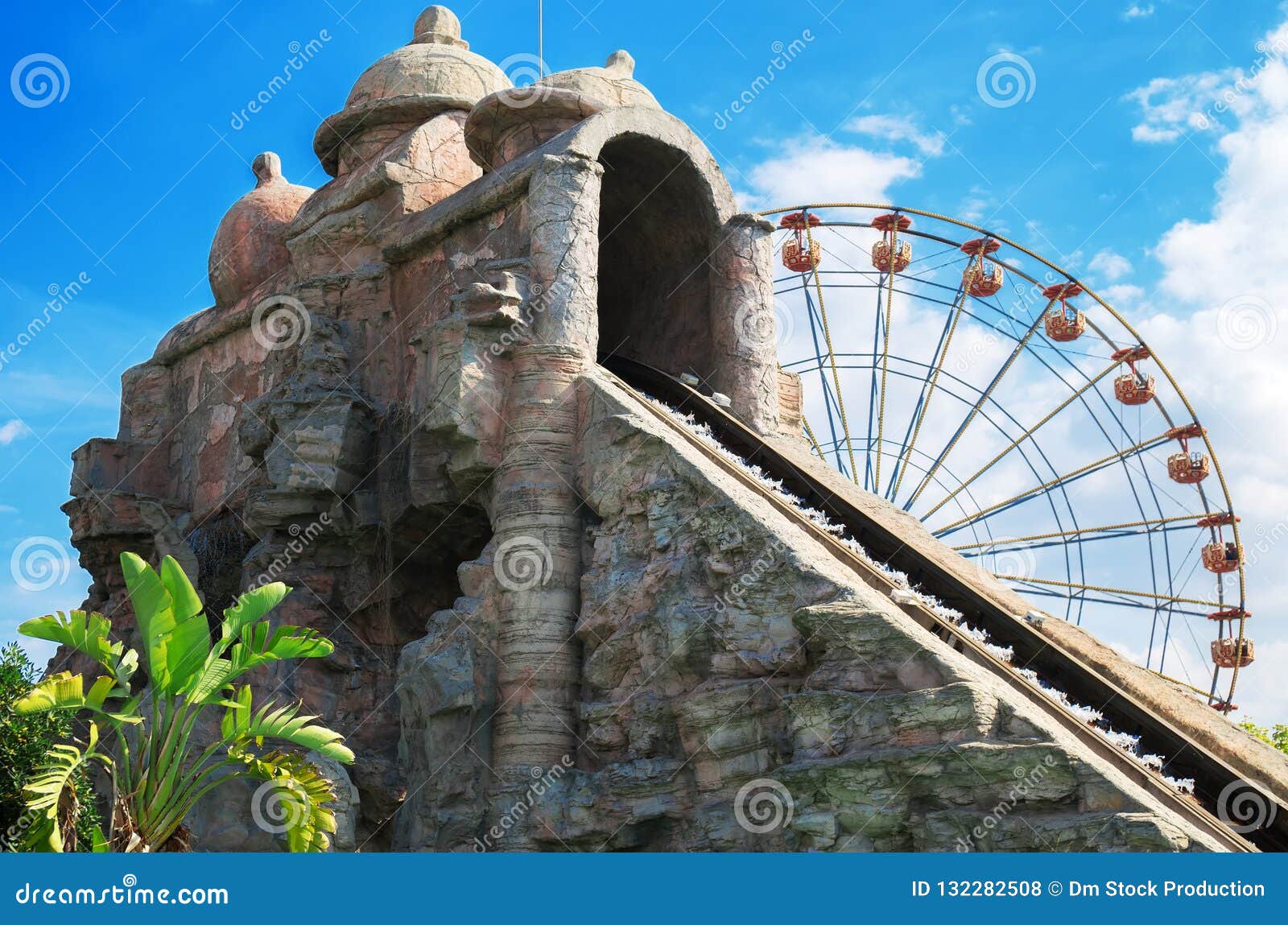 Water roller coaster. stock photo. Image of float, leisure - 132282508