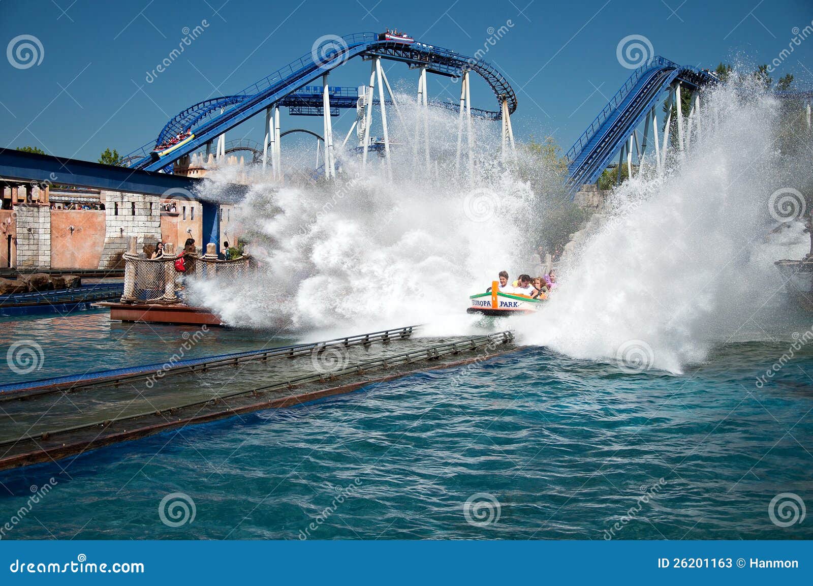 Water Rollercoaster in Europapark, Germany Editorial Stock Photo ...