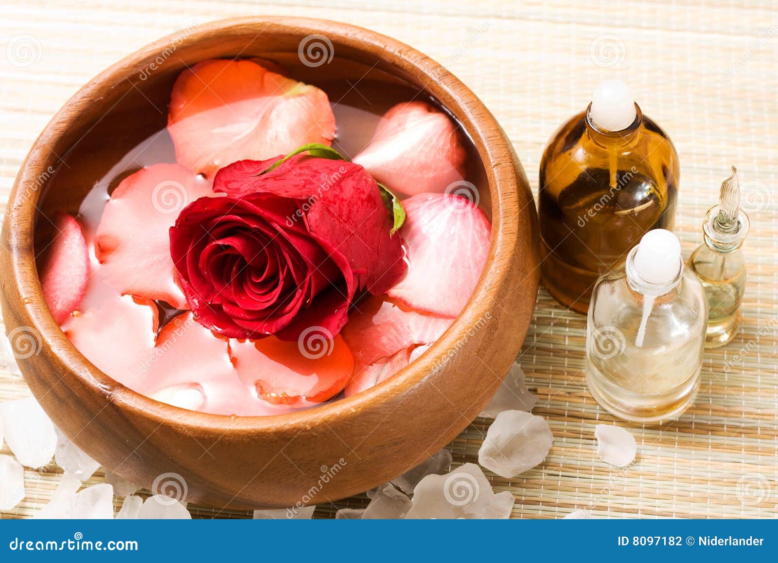 Water with rose petals stock photo. Image of fragrance - 8097182