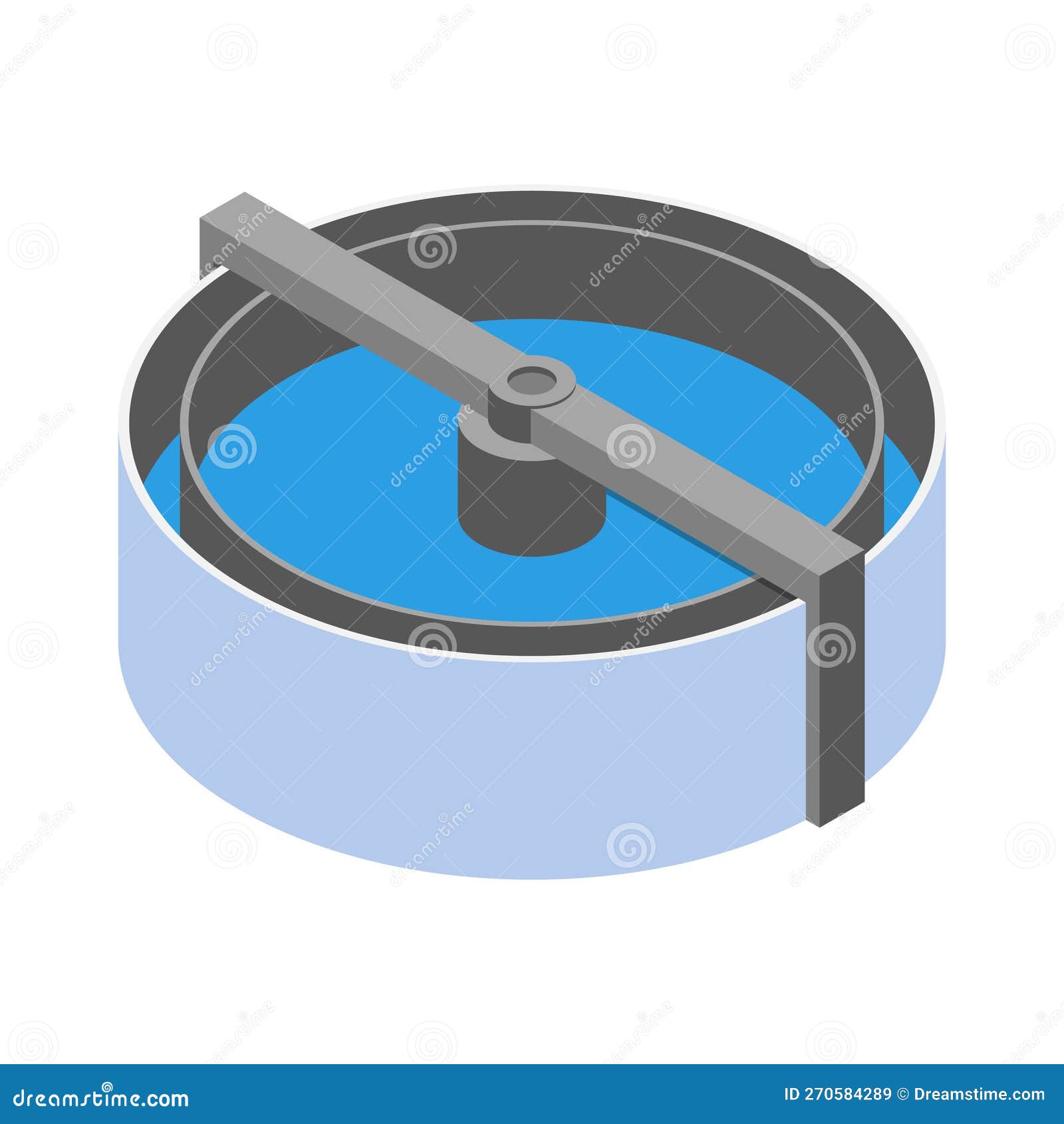 Water Rotating Machine Composition Stock Illustration - Illustration of ...
