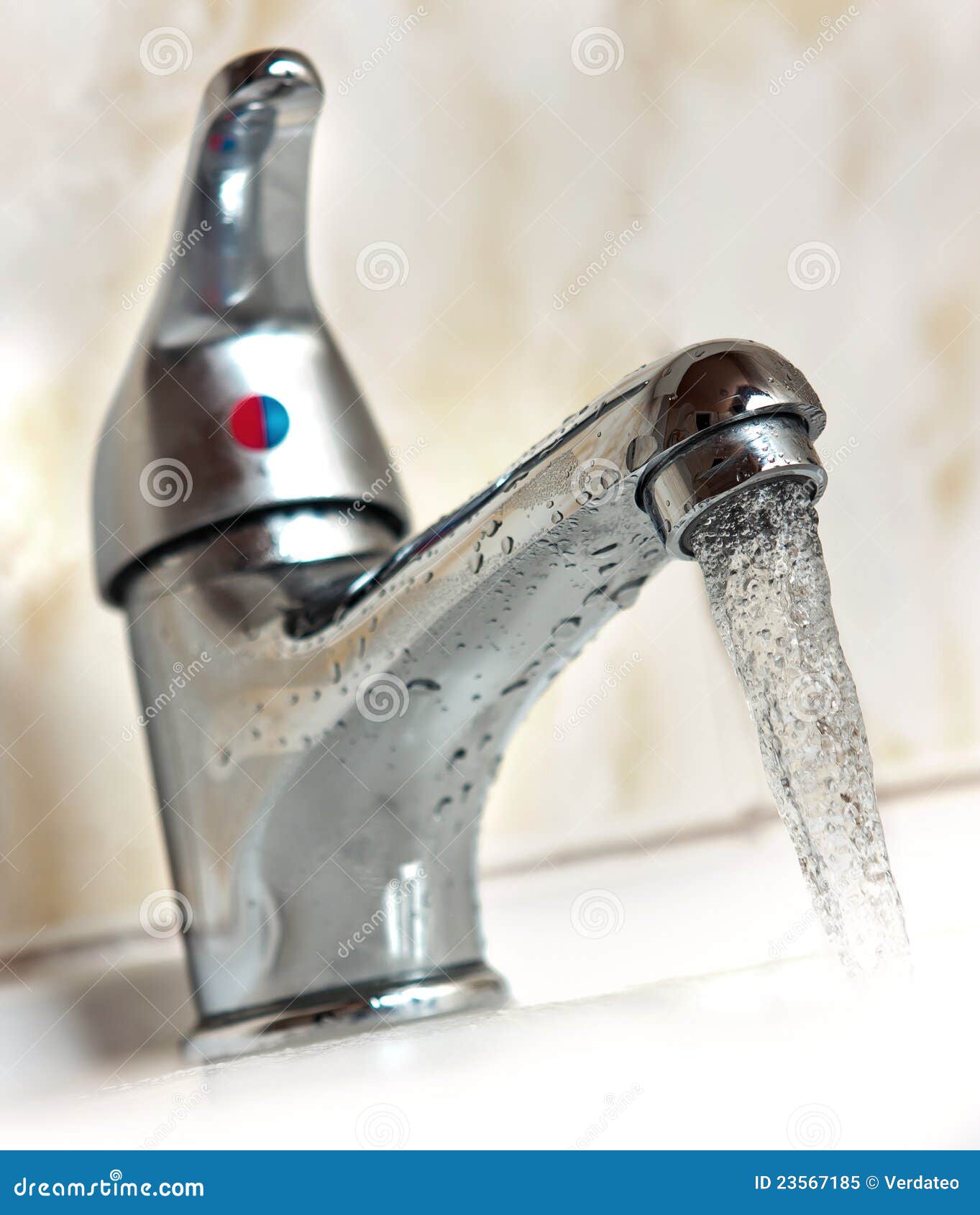 Water runing from tap stock image. Image of shiny, bathroom - 23567185