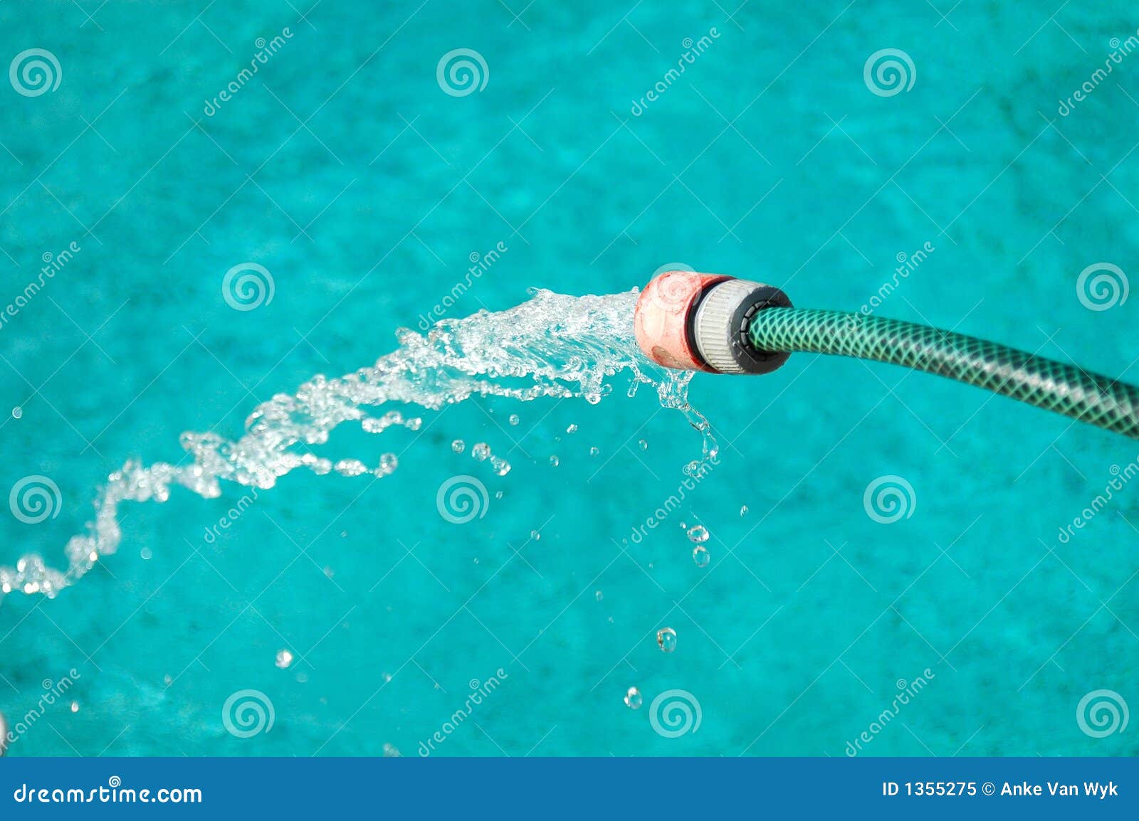 Water running stock image. Image of drops, construction - 1355275