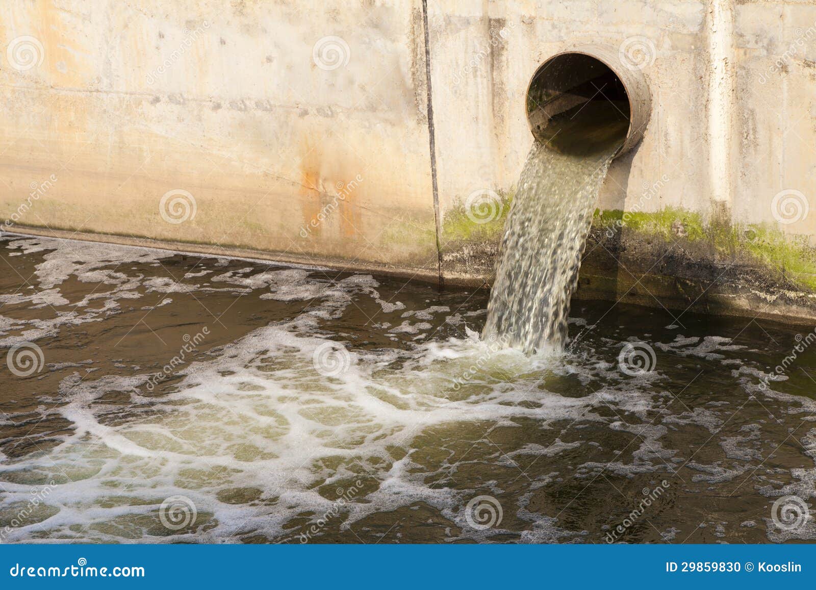 Water discharge stock photo. Image of dirty, foam, outflow - 29859830