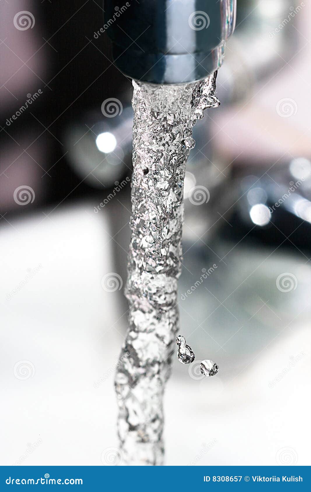 Water running down stock image. Image of drop, faucet - 8308657