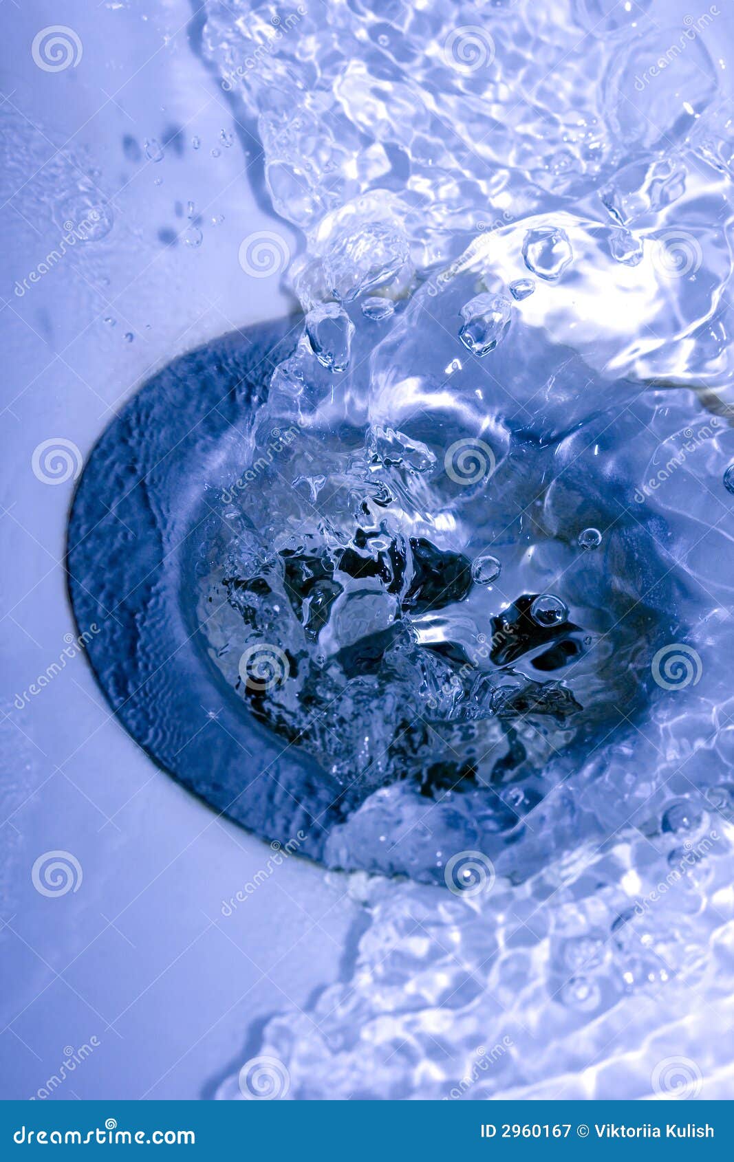 Water Running Down in Drain Stock Image - Image of fluid, bath: 2960167