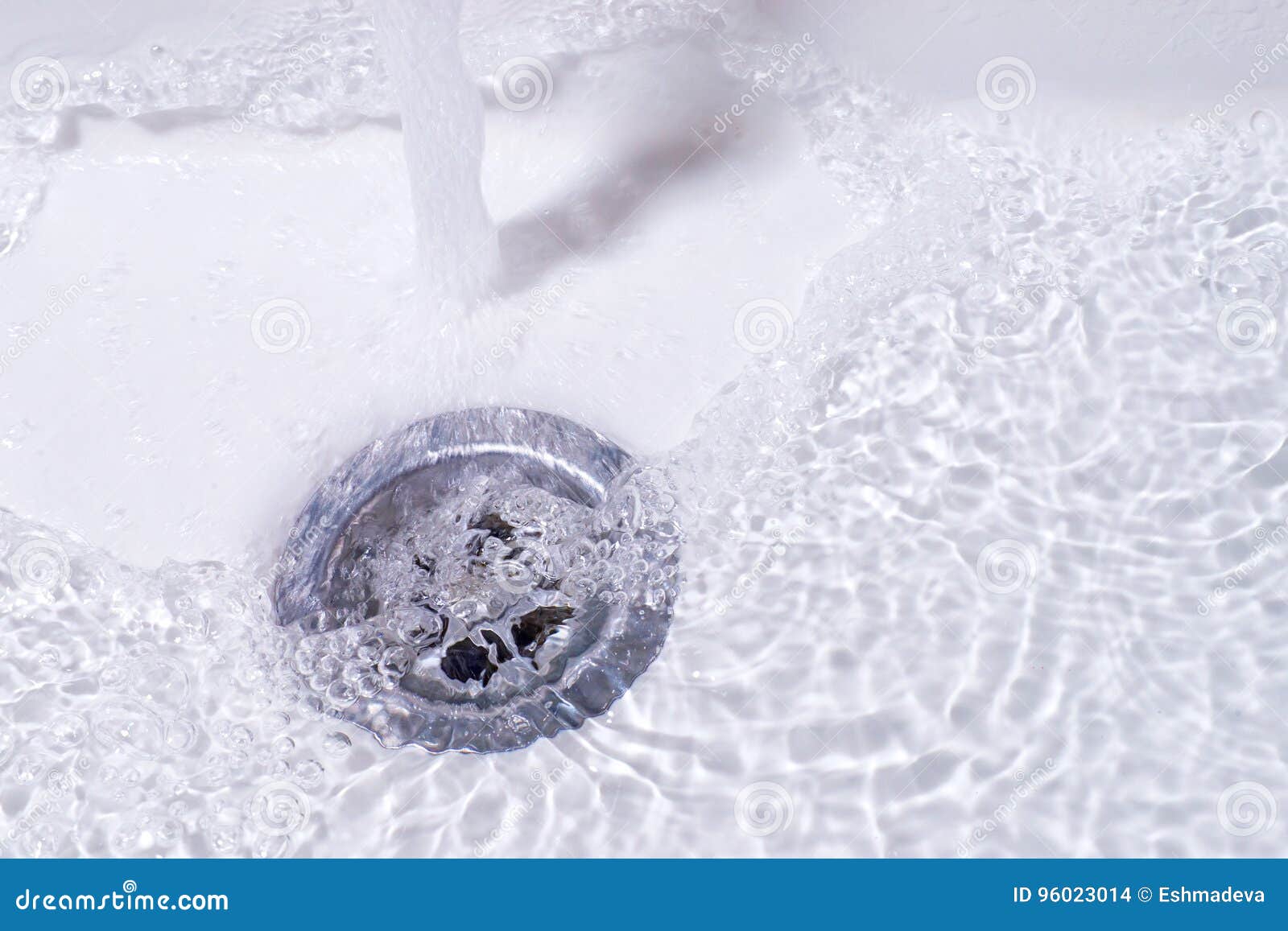 Water Running Down in the Drain Stock Photo - Image of cleaning, flush ...