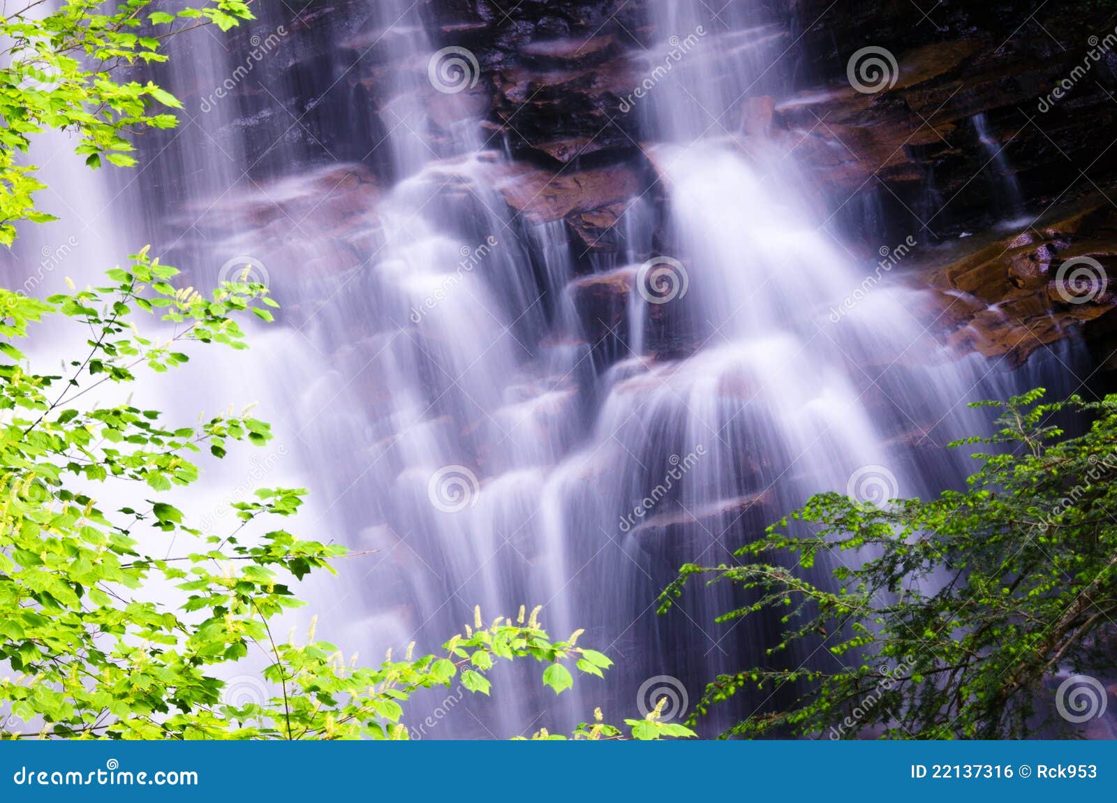 Water Running Down Rocks stock photo. Image of rapid - 22137316