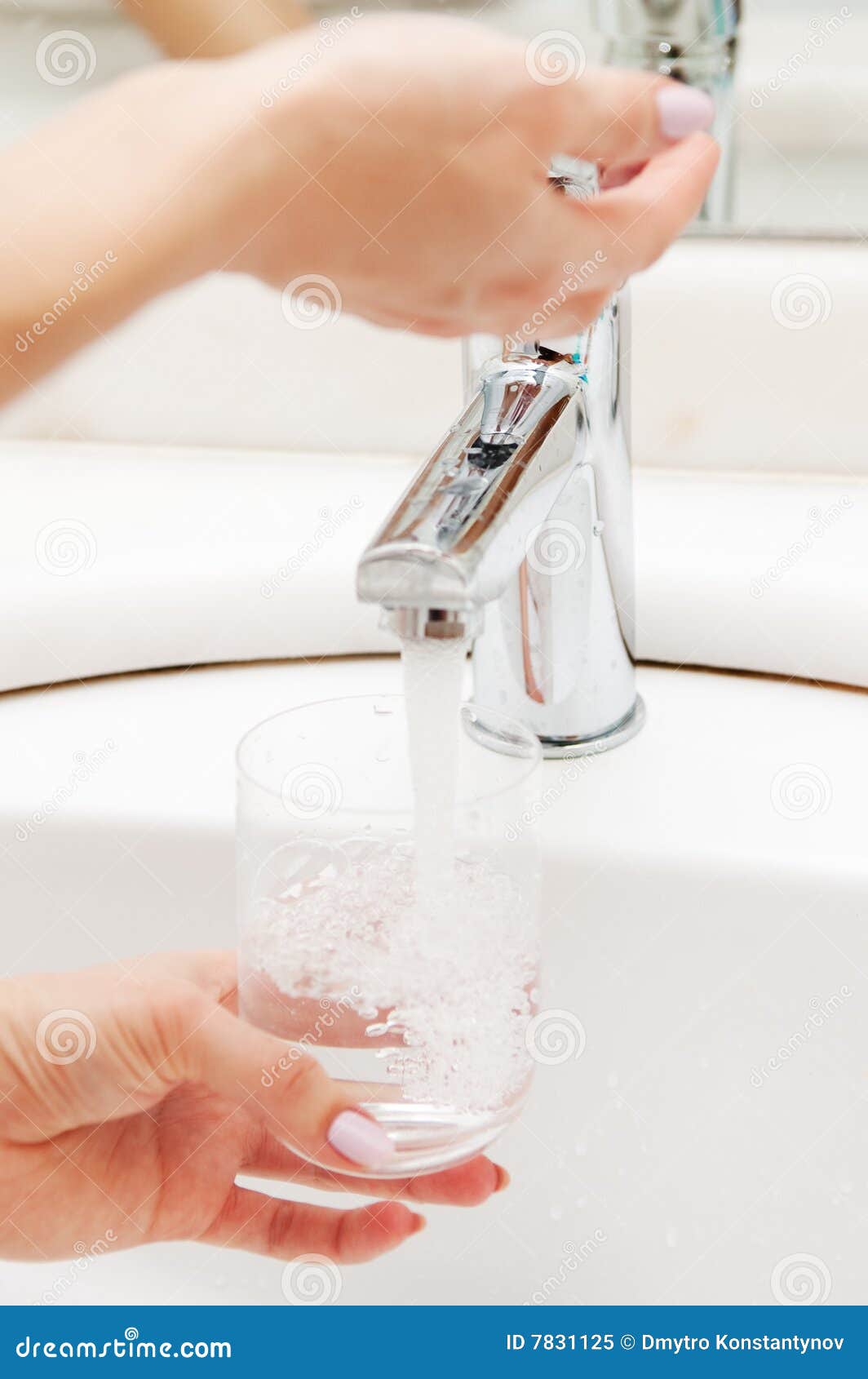 Water running in glass stock image. Image of purity, purified - 7831125