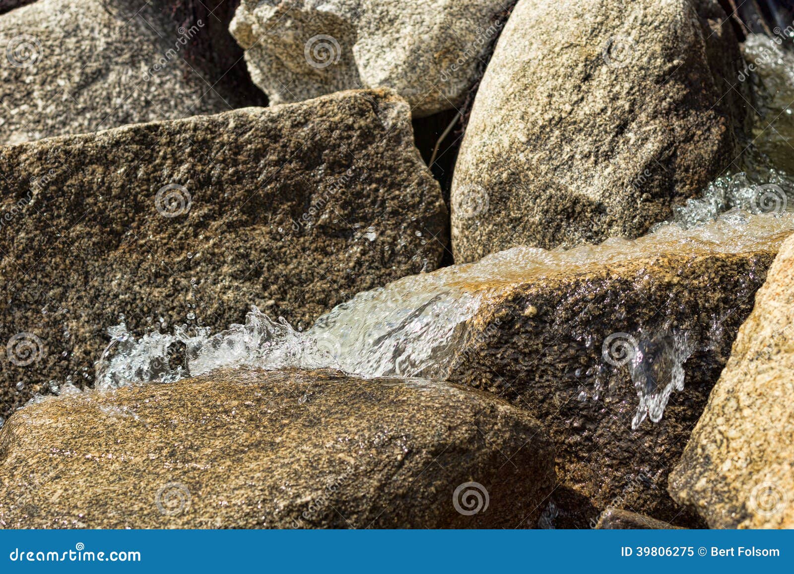 Water running over rocks stock image. Image of breakwater - 39806275