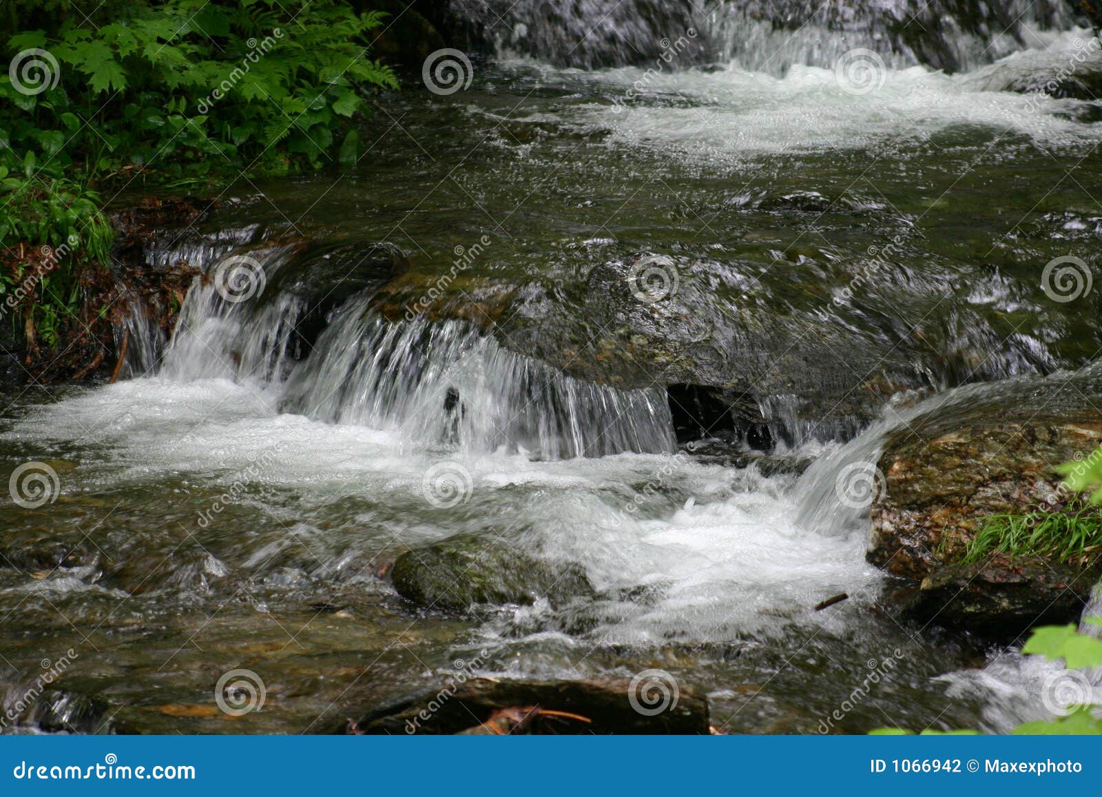 Water Rushing Over Rocks Picture. Image: 1066942