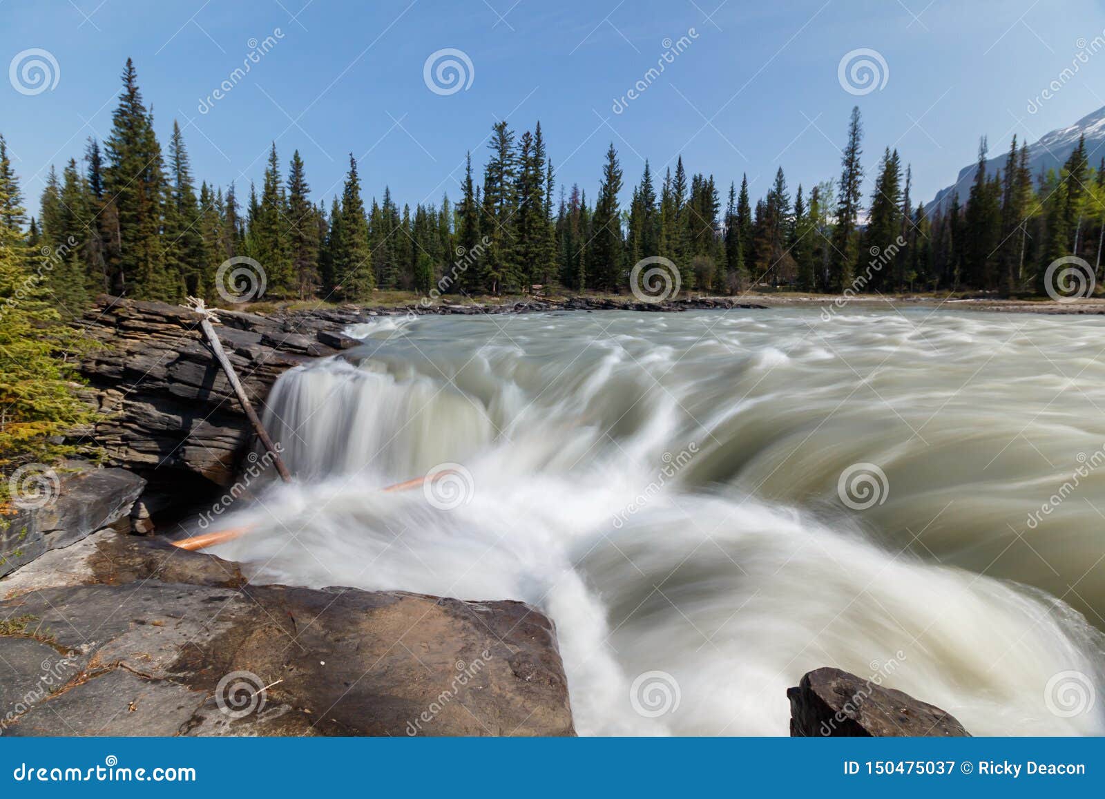 Water Rushing Over a Waterfall. Motion Blur Stock Image - Image of ...