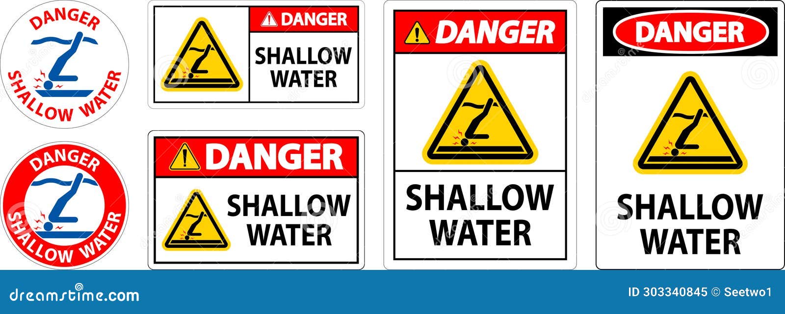 Danger Shallow Rock In Water Vector Graphics Royalty-Free Stock Image ...