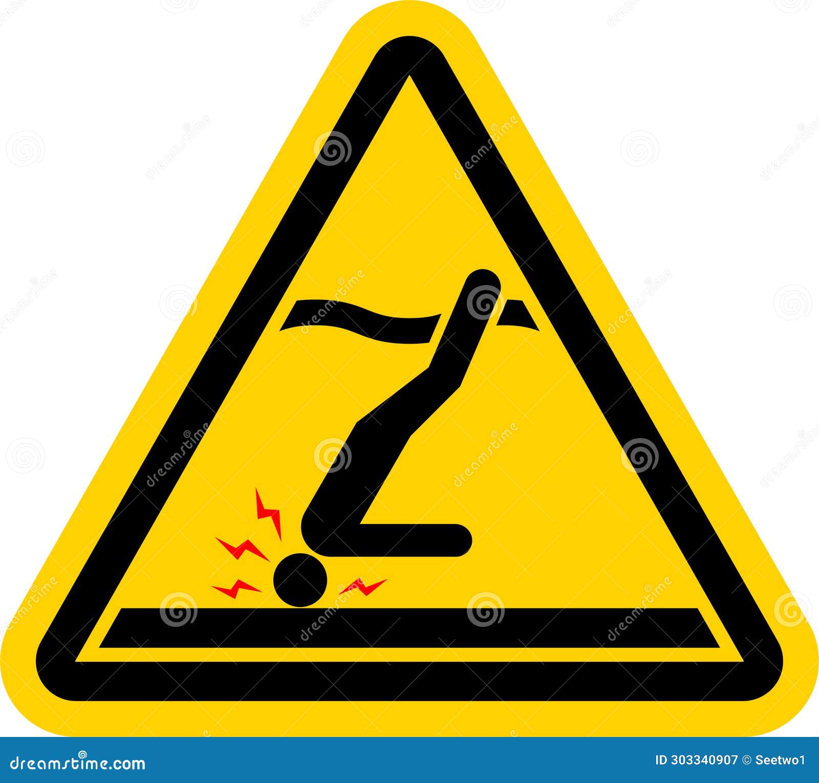 Water Safety Sign Warning - Shallow Water Stock Vector - Illustration ...