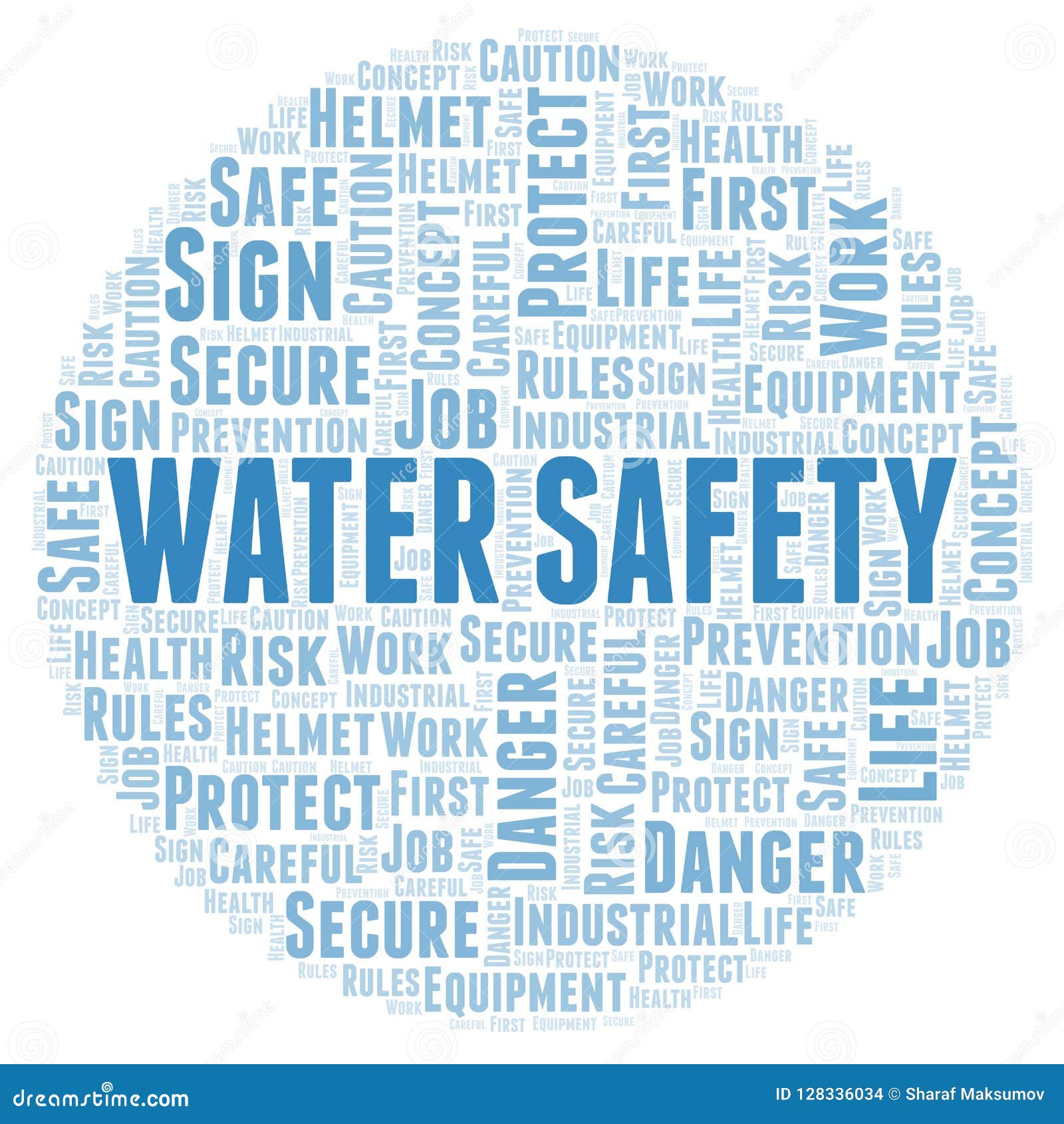 Water Safety word cloud. stock illustration. Illustration of careful ...