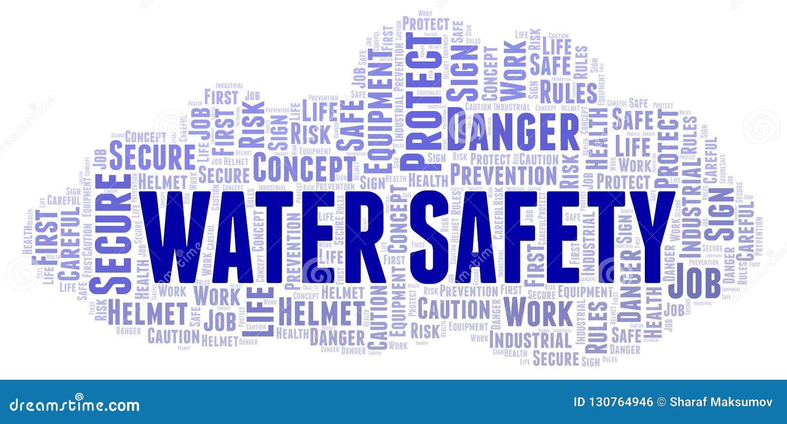 Water Safety word cloud. stock illustration. Illustration of safe ...