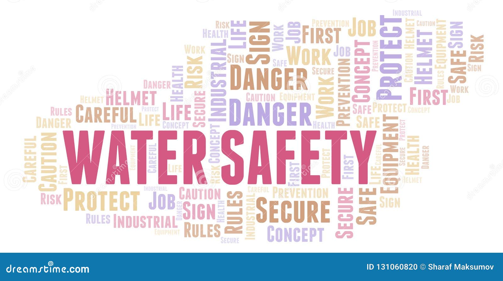 Water Safety word cloud. stock illustration. Illustration of life ...