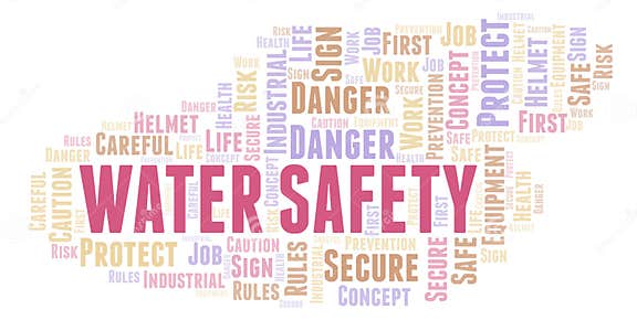 Water Safety word cloud. stock illustration. Illustration of life ...