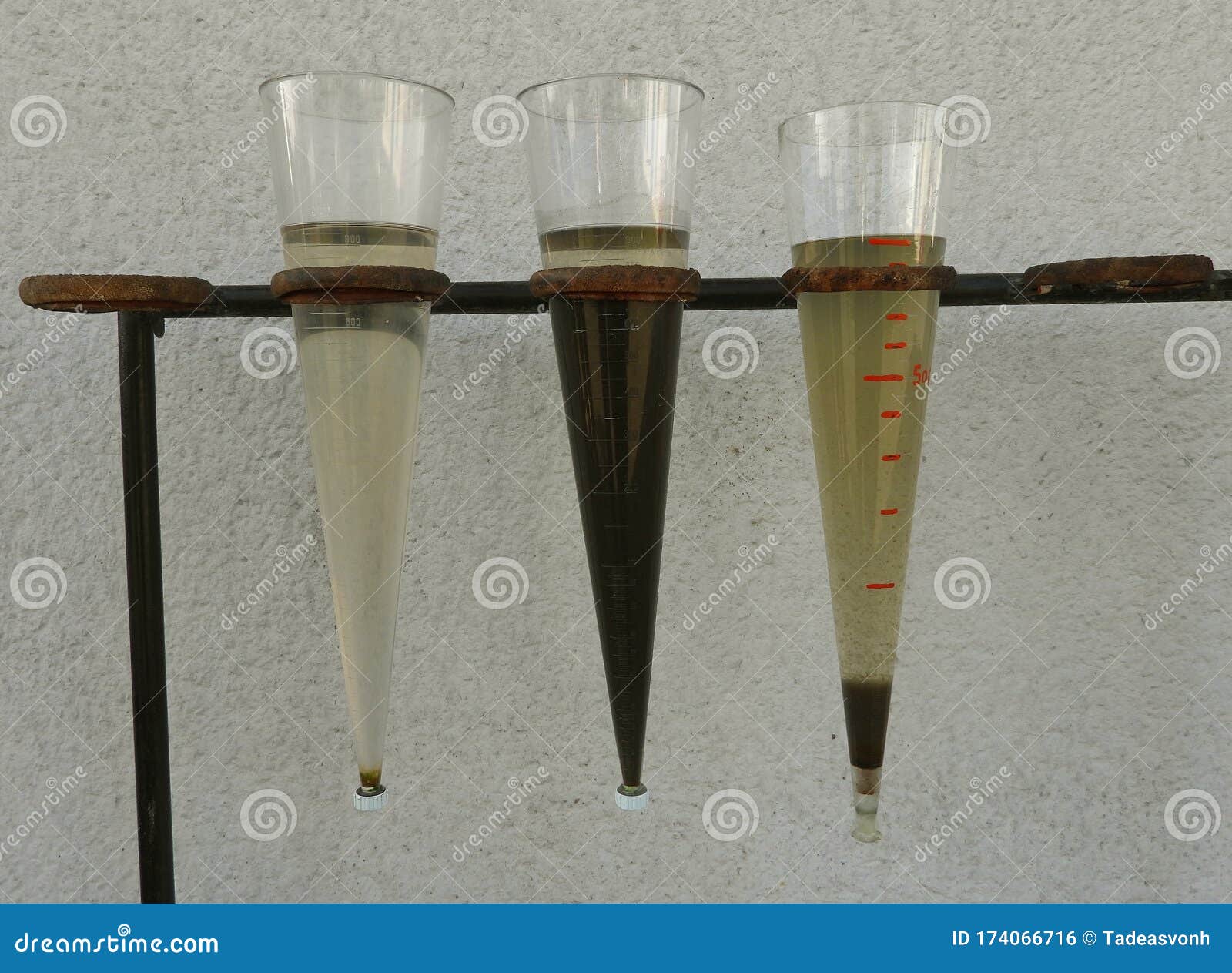 Water Samples of the Treated Water Stock Photo - Image of removed ...