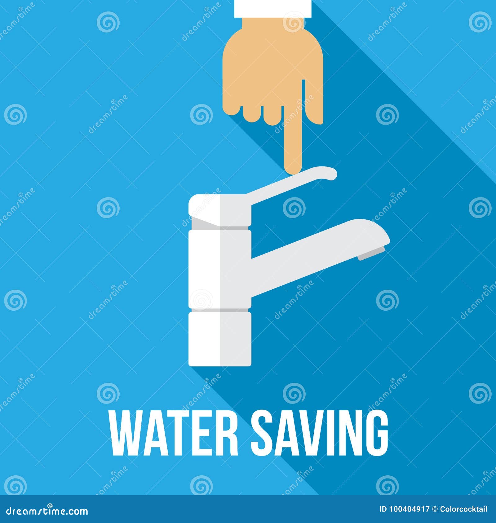Water saving stock vector. Illustration of banner, care - 100404917