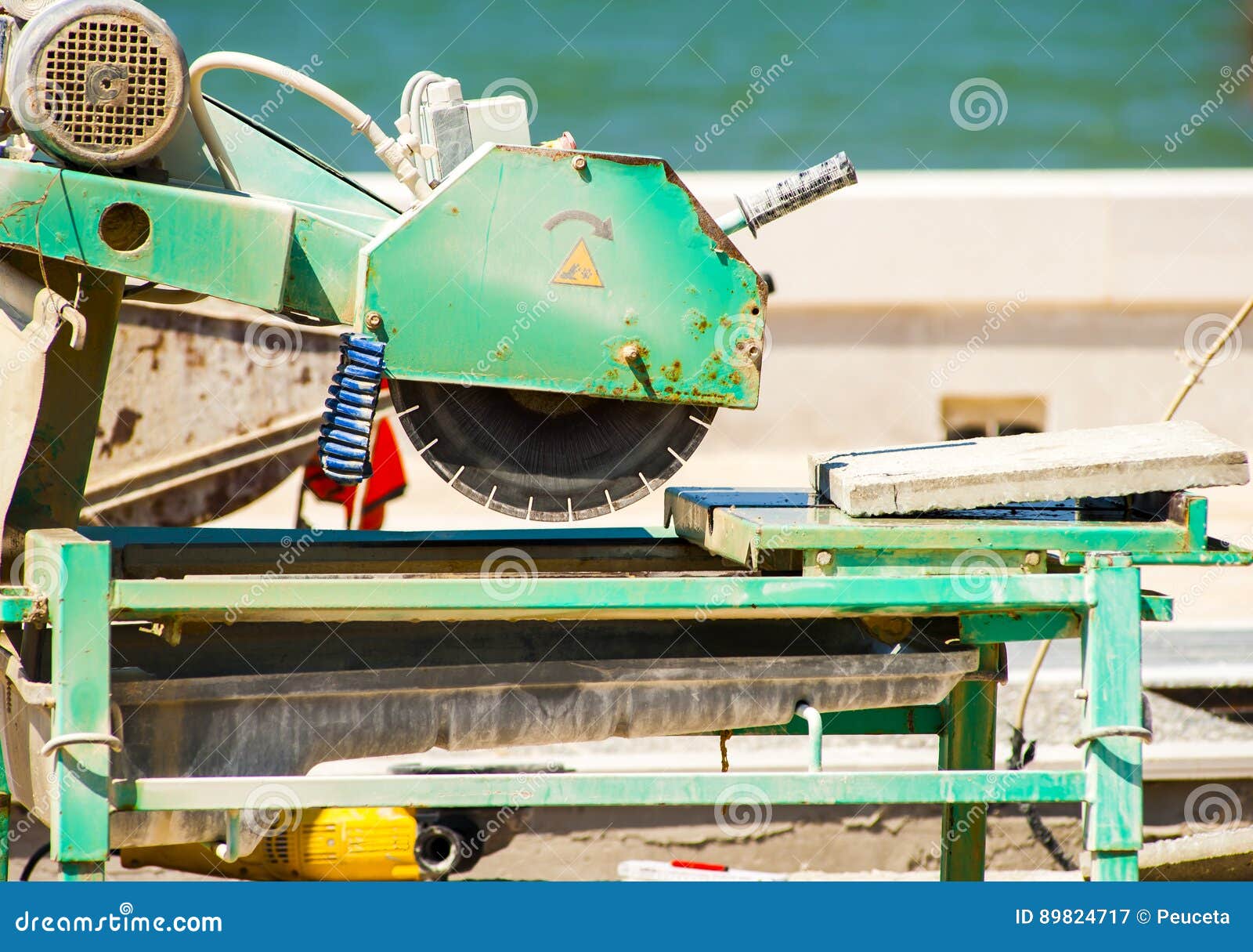 Water saw for tiles stock image. Image of tile, tiles - 89824717