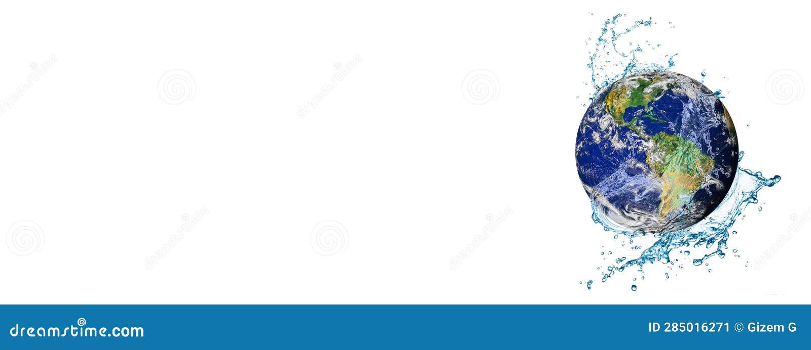 Water Scarcity Concept on Earth, Header or Banner Design. Elements of ...