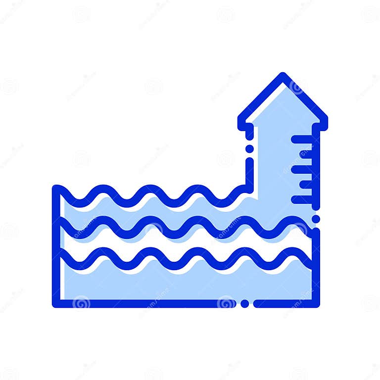 Water, Sea, Water Level, Sea Level Fully Editable Vector Icon Stock ...