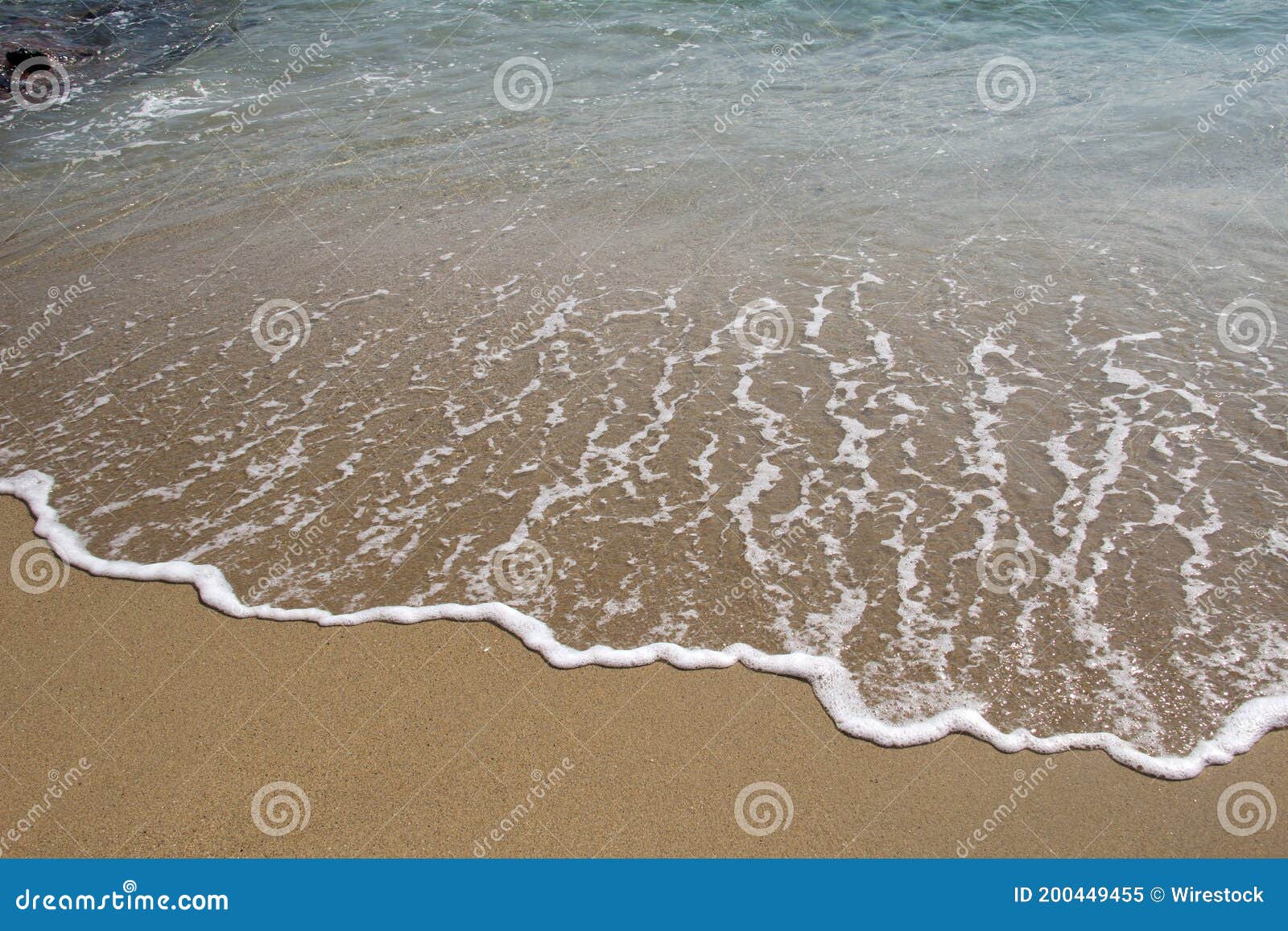 Water of the Sea on the Wet Sand at the Beach Stock Image - Image of ...