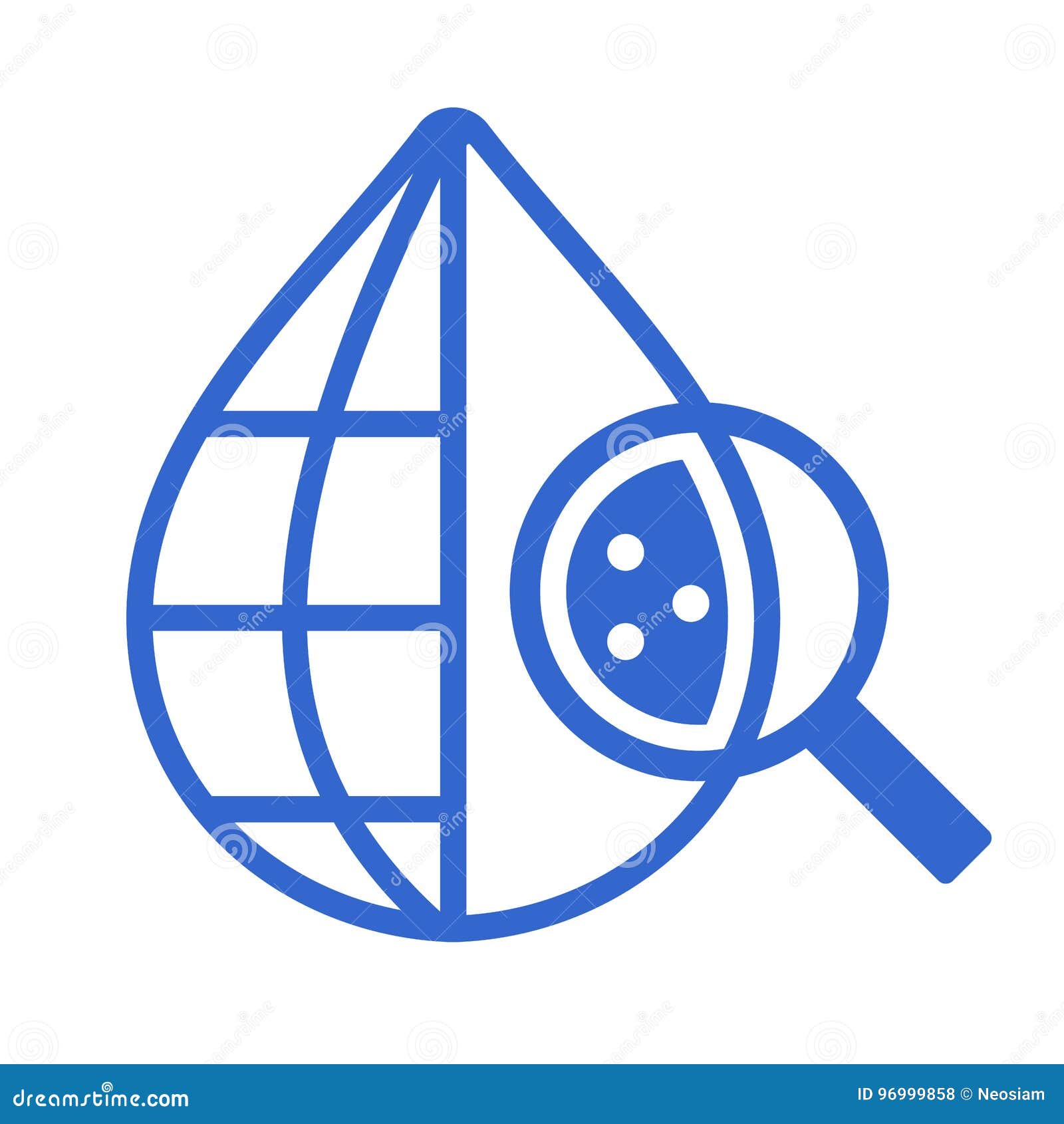 Water Search stock vector. Illustration of look, magnifying - 96999858