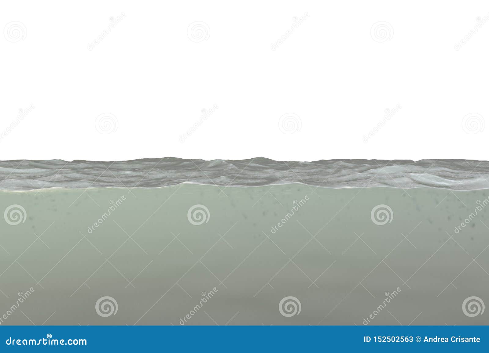 Water Section Isolated on White Stock Illustration - Illustration of ...
