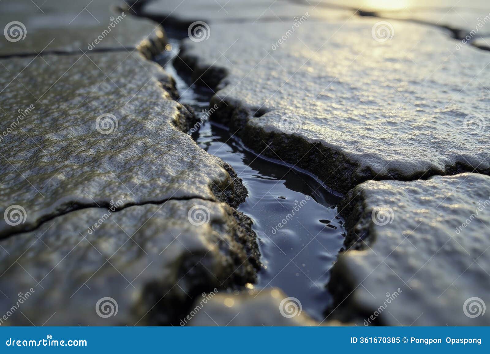 Water Seeping into Cracks on Concrete Surface, Concrete, Seepage ...