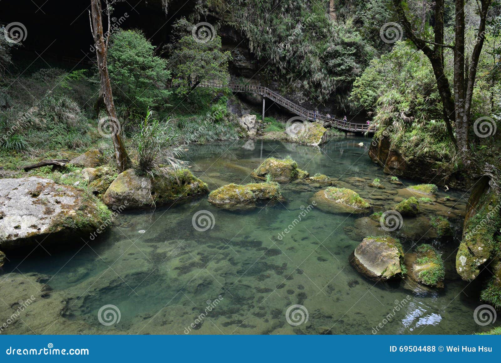 Water Seethed Under the Falls . Stock Photo - Image of pond, mysterious ...