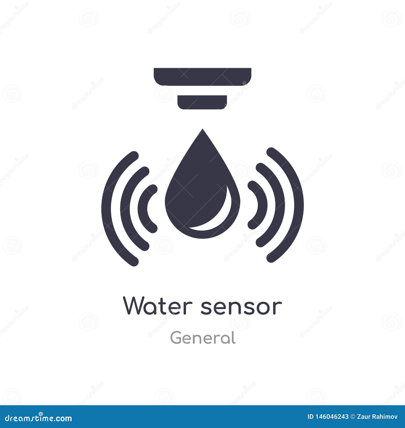 Water Sensor Icon. Isolated Water Sensor Icon Vector Illustration from ...