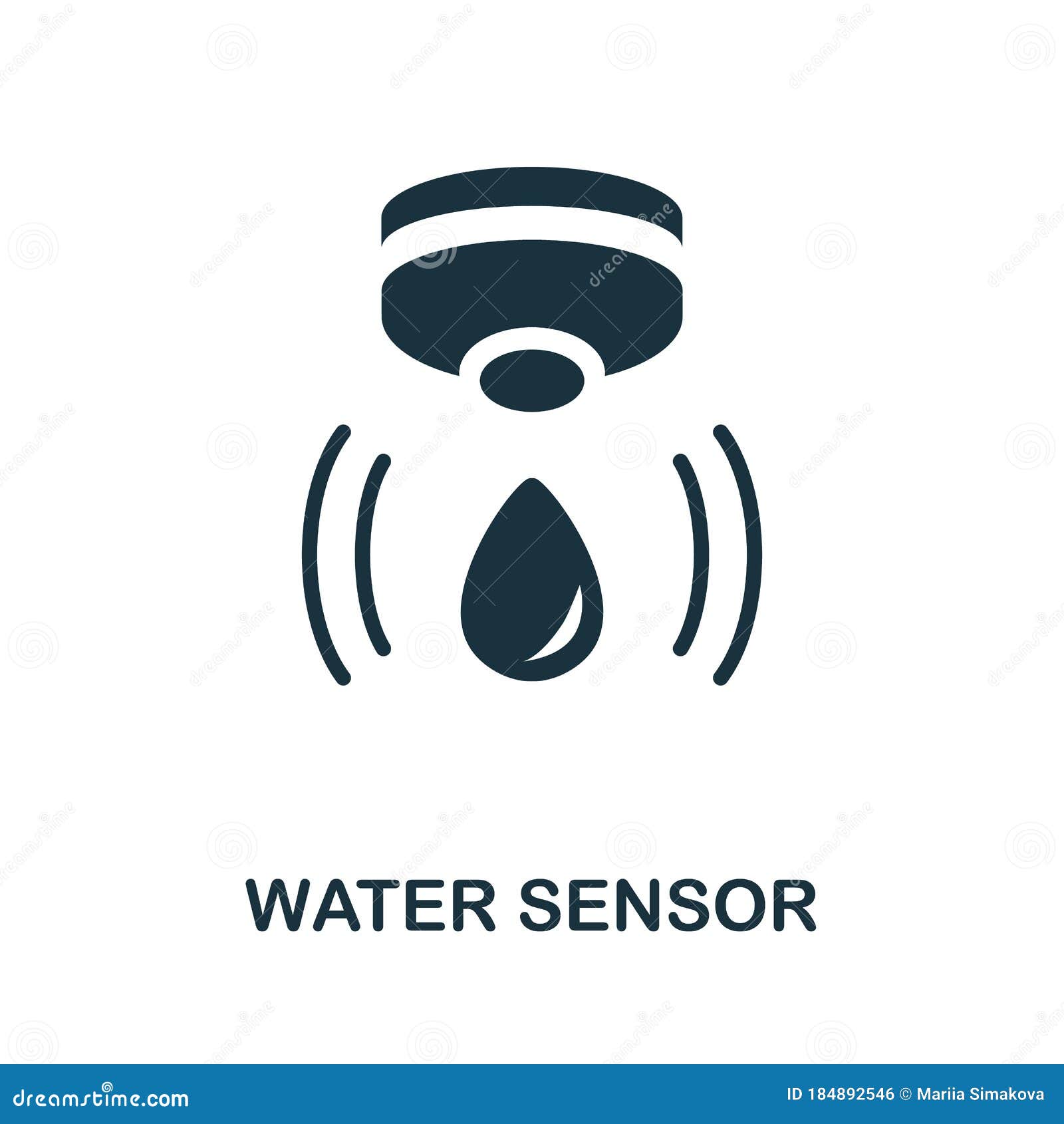 Water Sensor Icon. Simple Element from Sensors Icons Collection Stock ...