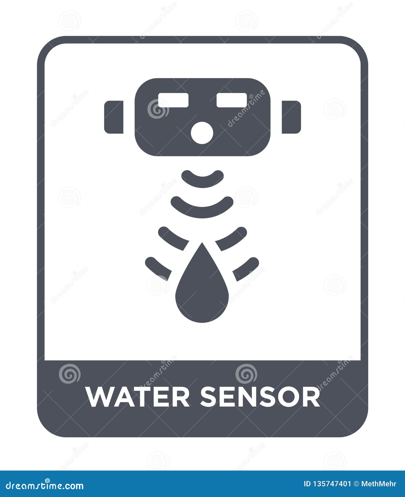 Water Sensor Icon in Trendy Design Style. Water Sensor Icon Isolated on ...
