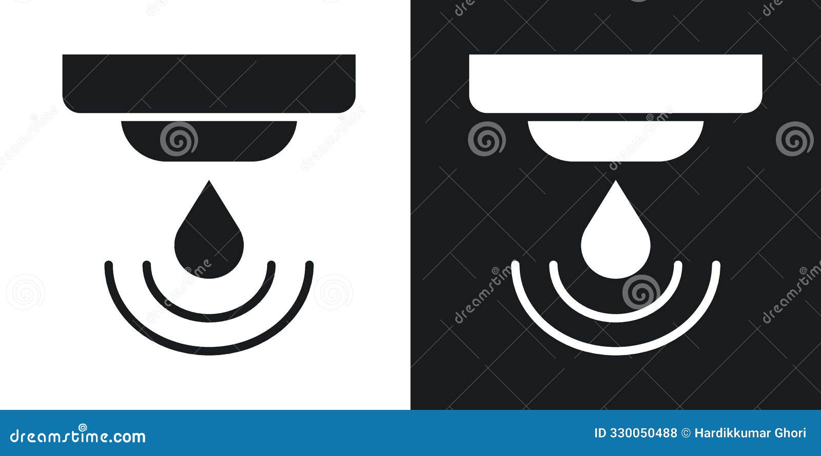 Water Sensor Icon Vector Set on White Background Stock Illustration ...