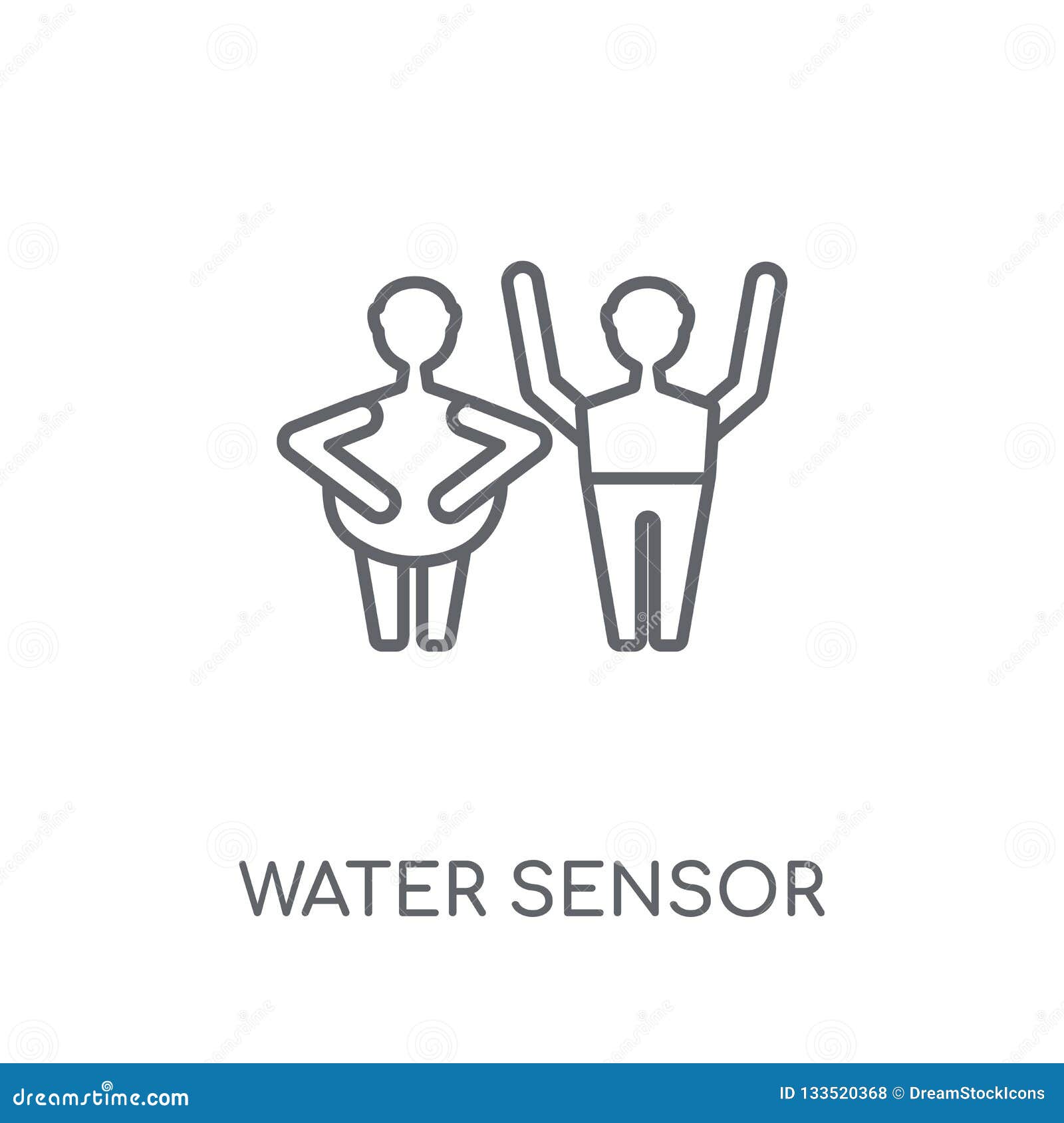 Water Sensor Linear Icon. Modern Outline Water Sensor Logo Conce Stock ...