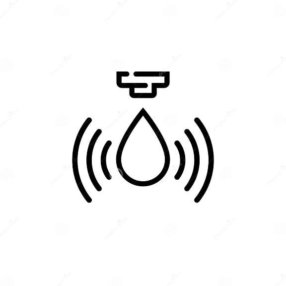 Water Sensor Vector Icon. Water Flow Drop Control Sensor Logo Design ...