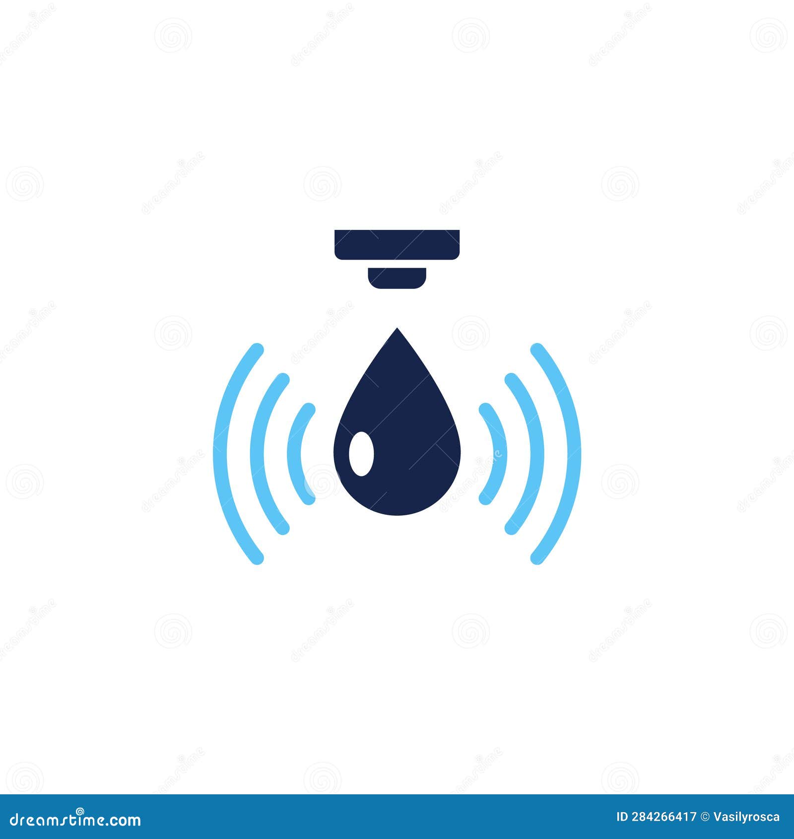 Water Sensor Vector Icon. Water Flow Drop Control Sensor Logo Design ...