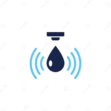 Water Sensor Vector Icon. Water Flow Drop Control Sensor Logo Design ...