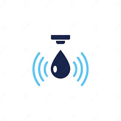 Water Sensor Vector Icon. Water Flow Drop Control Sensor Logo Design ...